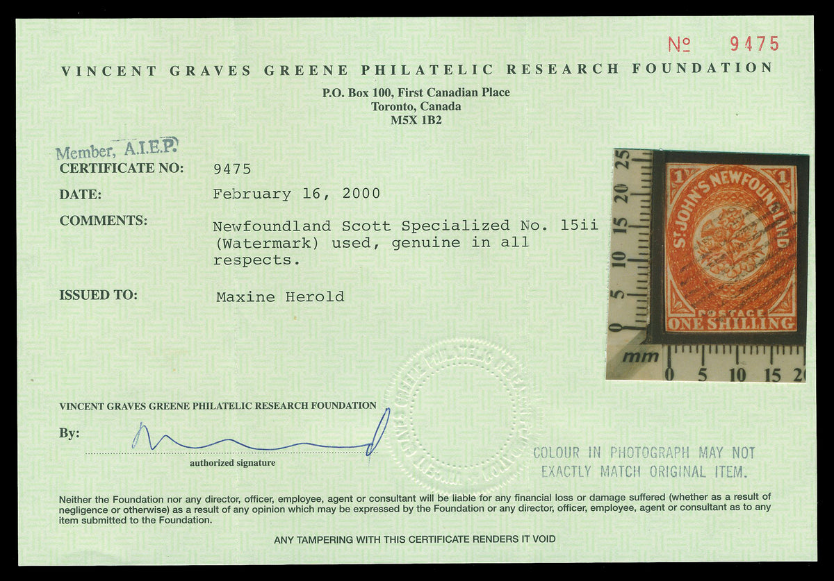 Newfoundland 15 – Gary J. Lyon (Philatelist) Ltd.
